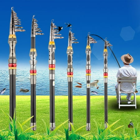 Super Light Carbon Telescopic Pole Saltwater Casting Sea Fishing Rods ...