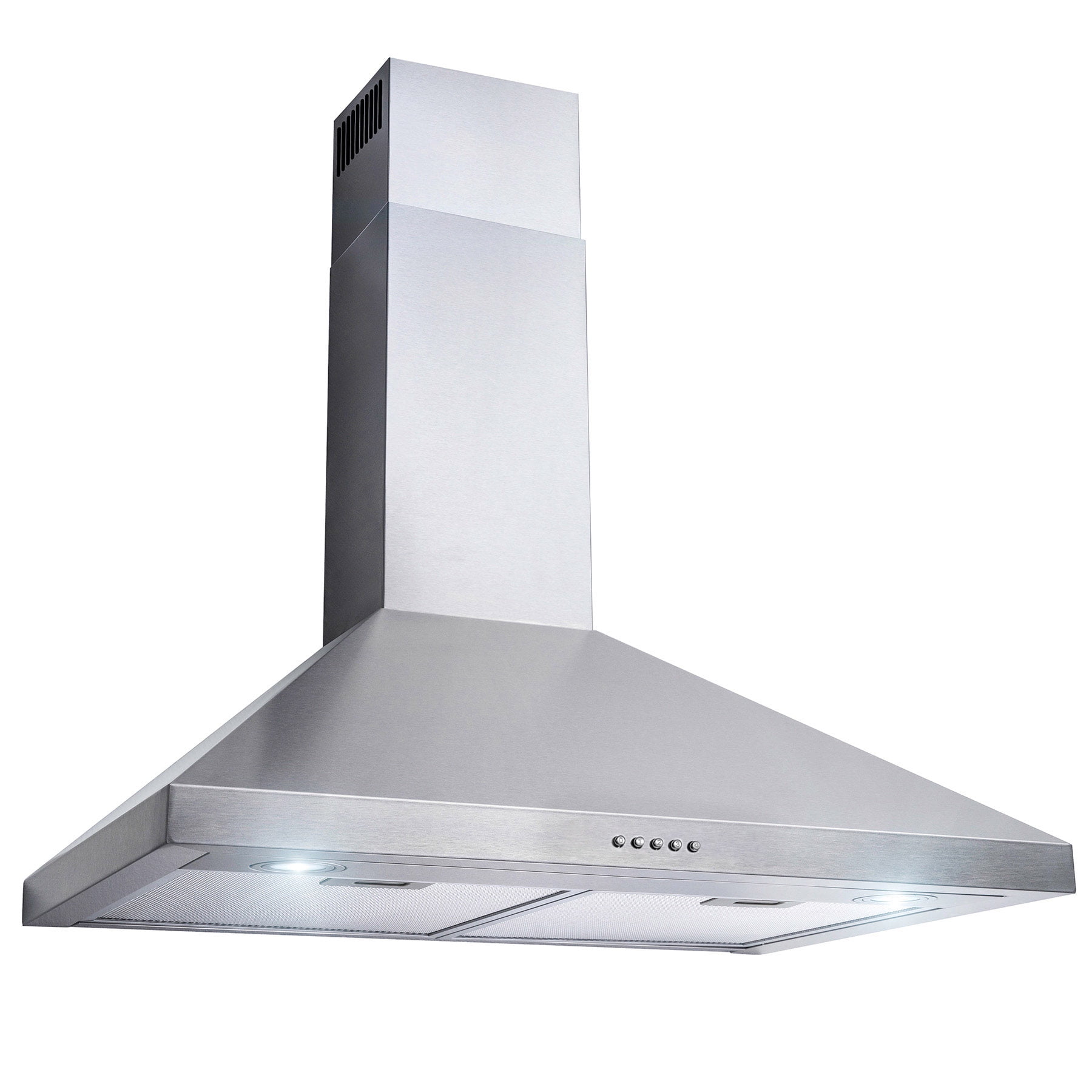 AKDY 30" Wall Mount Stainless Steel Push Panel Kitchen Range Hood ...