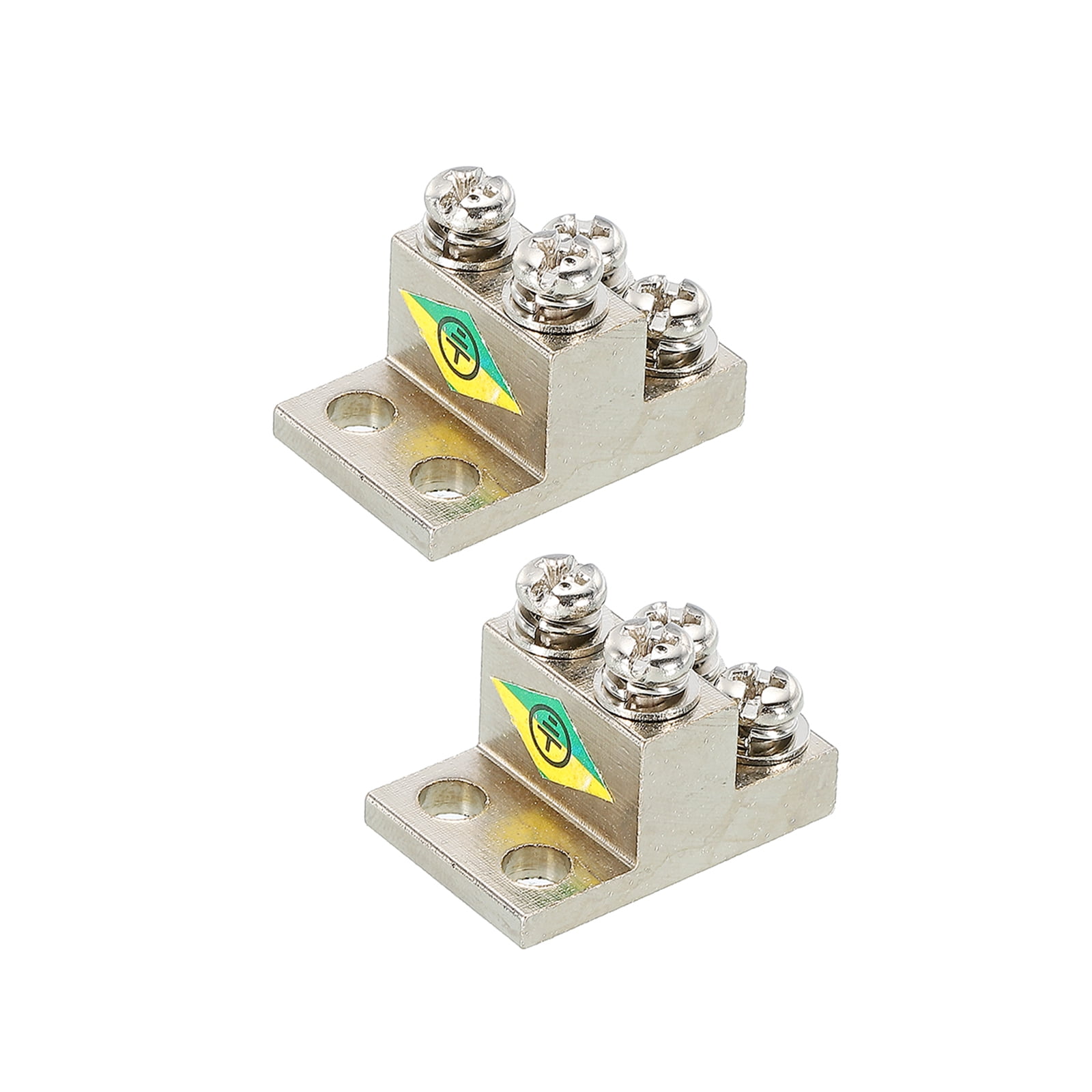 Terminal Grounding Bar Screw Copper Strip 4 Positions Pack of 2 ...