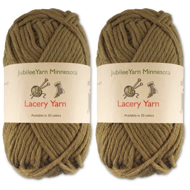 Bulky Weight Lacery Yarn 100g - 2 Skeins - 100% Cotton - Chestnut Brown ...
