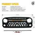 Xprite Venom Series Replacement Black Grille with LED Running Lights ...