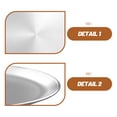 BESTYASH 1Pc Plated Silver Stainless Steel Round Shape Plate Kitchen ...
