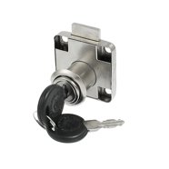 Cabinet Security Gold Tone Metal 0.8" Cylinder Drawer Lock w 2 Keys ...