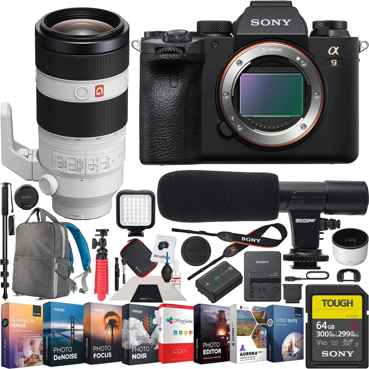 Sony a9 II Full Frame Mirrorless Camera Body + Sony FE 100-400mm F4.5-5.6 GM G Master Lens ILCE ...