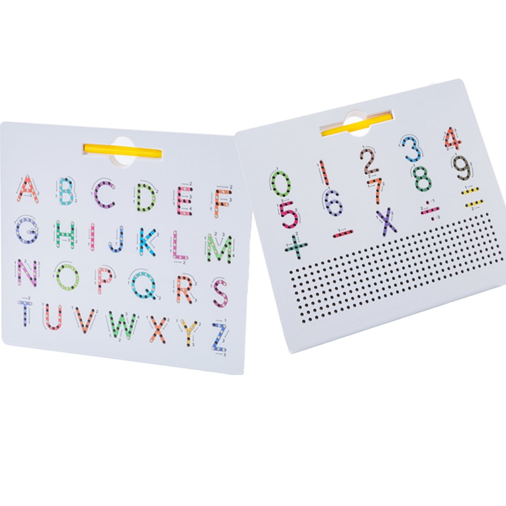 Magnetic Letters Board, 2 in 1 Alphabet ABC Uppercase Letter Tracing ...