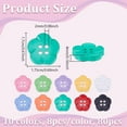 80Pcs 10 Colors 4-Hole Resin Buttons For Women Flower Mixed Color 17x17 ...