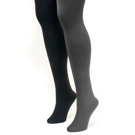Muk Luks - Women's Fleece Lined 2-Pair Pack Tights - Walmart.com