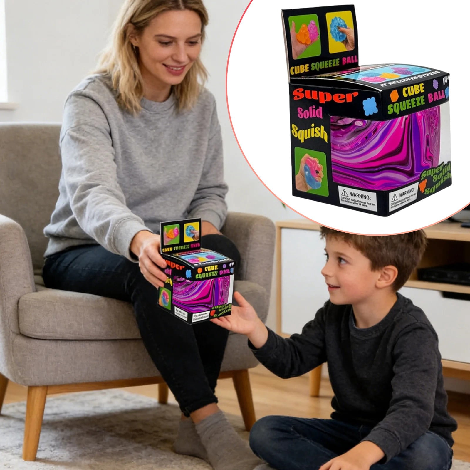 Neeoh Square Squeeze Sensory Toys, Stress Cube for Adults, Squishy Toys ...