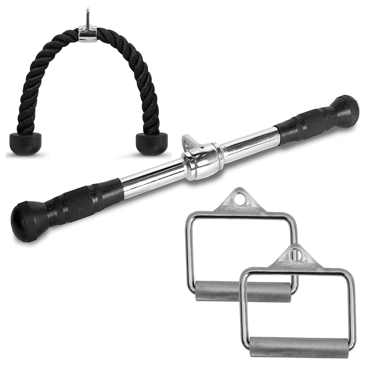 Fitness Maniac Tricep Rope Pull Down Press 20 inches Cable D Attachment ...