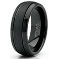Metal Masters Mens Tungsten Carbide Ring Black Goldtone Dome Sandblasted Wedding Band 8mm ...
