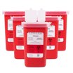Medline Sharps Disposal Container, Red, 5qt, Wall-Mount, Curved Lid, 1 ...