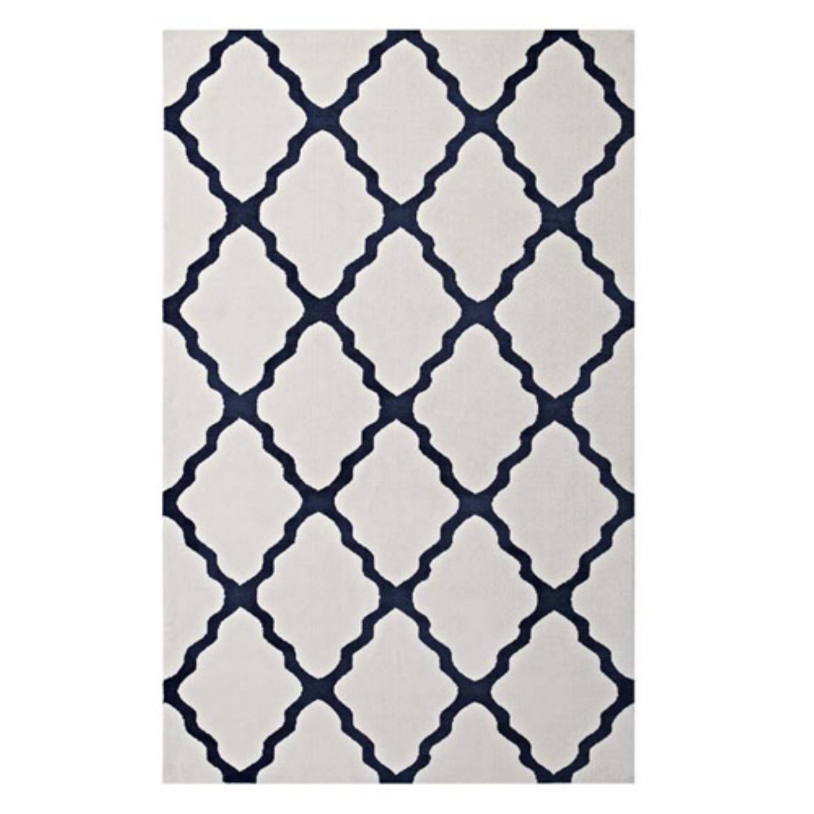 Marja Moroccan Trellis 8x10 Area Rug in Ivory and Navy - Walmart.com