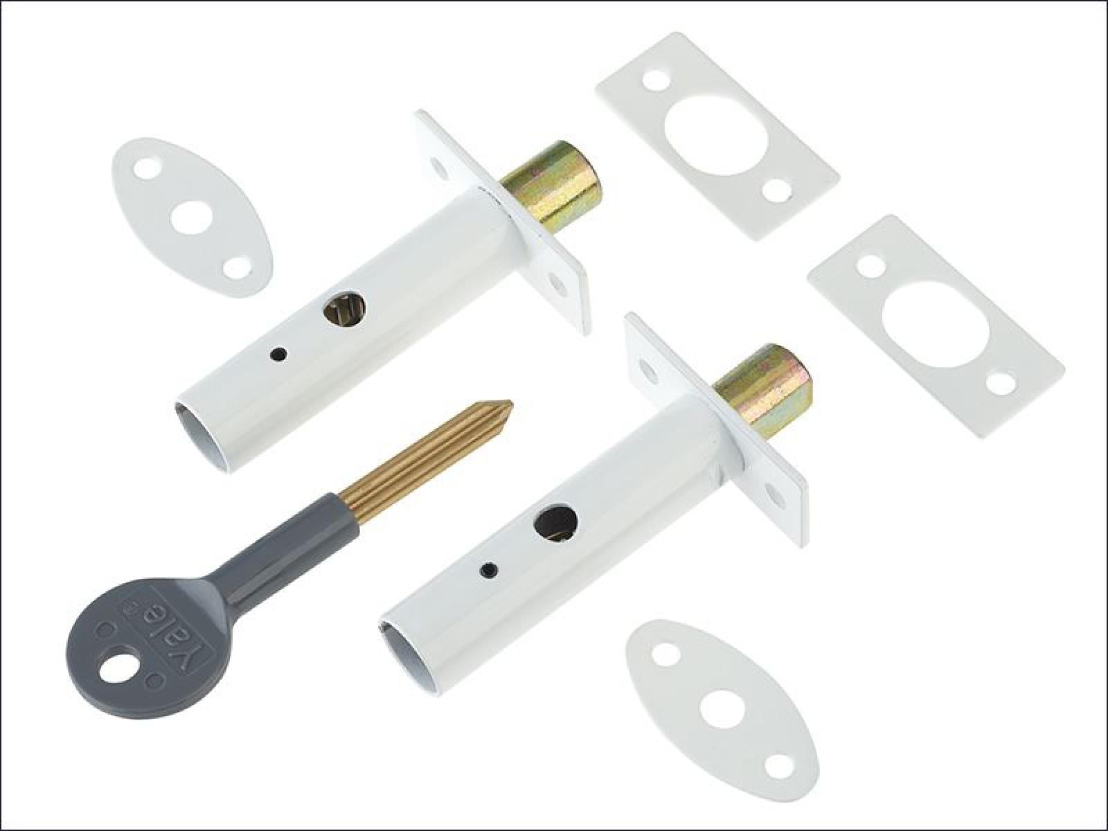 Yale Locks - PM444 Door Security Bolts White Finish Visi of 2 - Walmart.com