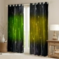 YST Black and Green Yellow Blackout Curtains Aesthetic Gradient ...
