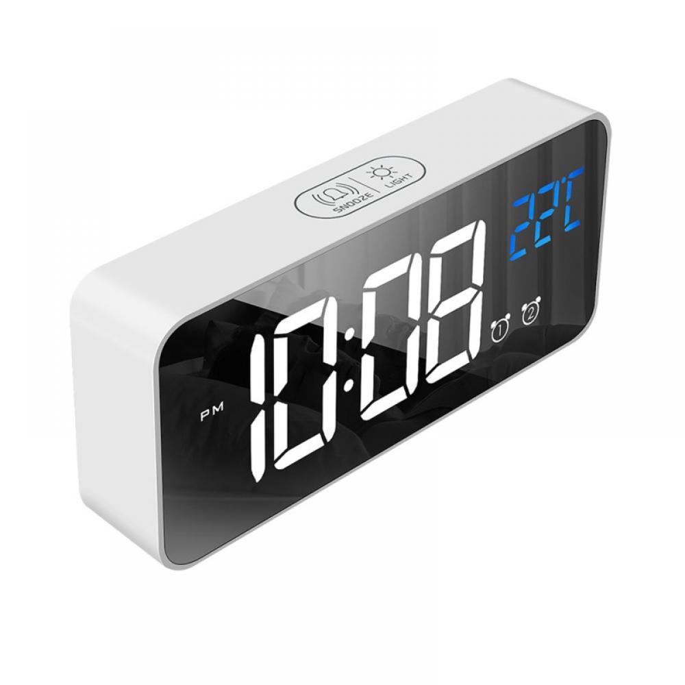 Prettyui LED Digital Alarm Clock Dual Alarm 4 Brightness&13 Ringtones ...