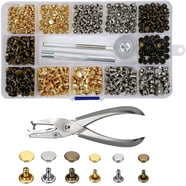 VEGCOO 100 Pcs Snap Fasteners Kit, 4 Color Snap Button Kits Metal Snaps ...