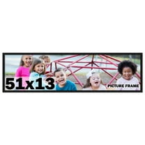 50x20 Frame Black Solid Wood Picture Frame | 0.75 Inch Moulding Width ...