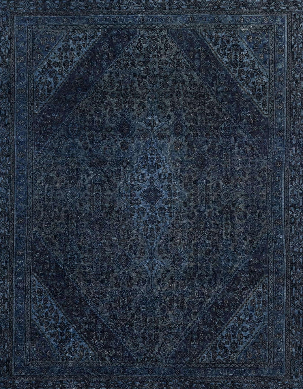 Ahgly Company Indoor Rectangle Abstract Blue Abstract Area Rugs, 2' x 5 ...