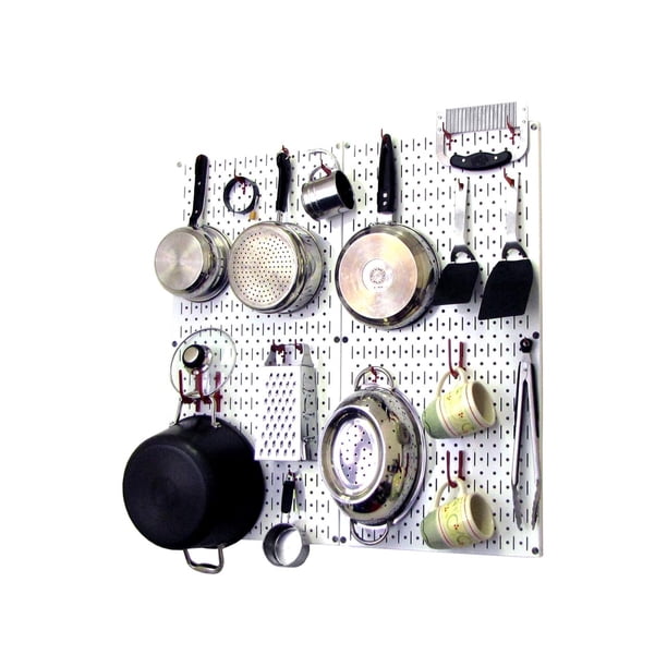 Wall Control Kitchen Pegboard Organizer Pots and Pans Pegboard Pack ...