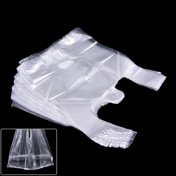 50X 26*37cm Plastic T-Shirt Retail Shopping Supermarket Bags Handles Packaging V, - Walmart.com