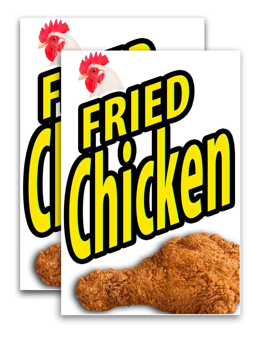 Fried Chicken (24" X 36") Vinyl Decal Only (Pack of 2) |Sign|Sticker ...