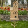 Zaer Ltd. Large Copper-Colored Multi-Birdhouse Stakes, Room for 4 Bird ...