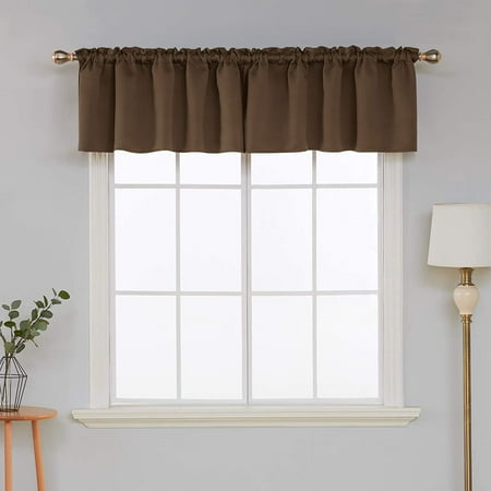 Solid Blackout Valances, Royal Blue, Rod Pocket Tier Curtains, Thermal ...