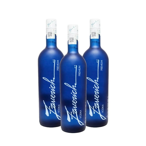 Pack De 3 Vodka Zaverich Premium 1Lt | Bodega Aurrera en línea
