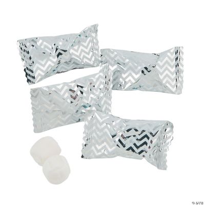 Silver Chevron Buttermints, Individually Wrapped, 108 Pieces - Walmart.com