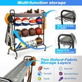 Sttoraboks Basketball Rack, Garage Ball Storage Stand 4-Layer Ball Rack ...