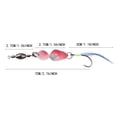 5Pcs Spinner Lures, Rotating Spiral Blade Bait with Rooster Tail, Hand ...