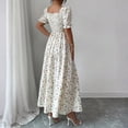 Dresses for Women, Cottagecore Floral Tiered Midi Dress, Square Neck ...