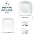 Corelle Vivid White Dinner Dishes Ware, 16-piece Square Set, Service for 4 - Walmart.com