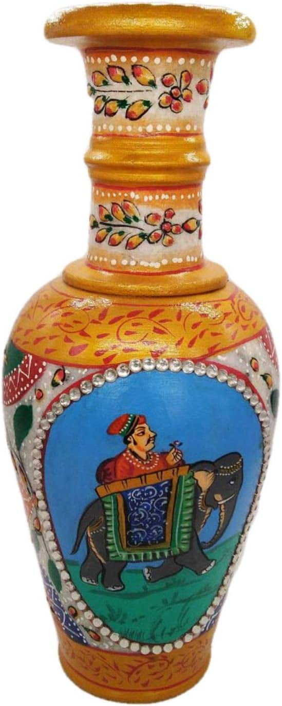India Meets India Handicraft Flower Vase with Antique Mughal Design ...