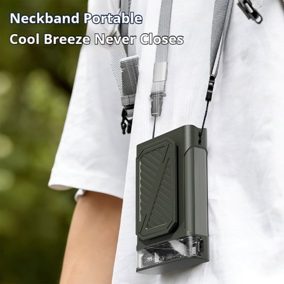 2026 New Waist Neck Dual Wearable Fan, 199 Speed Digital Display Large ...