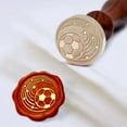1 pc Wax Seal Stamp Set Sealing Wax Stamp Solid Brass Heads with Wood ...