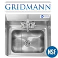 GRIDMANN Commercial Heavy-Duty Kitchen Utility Hand Sink, NSF Stainless ...