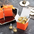 Orange Gift Candy Box Bulk 2x2x2 inches with Orange Ribbon Party Favor ...