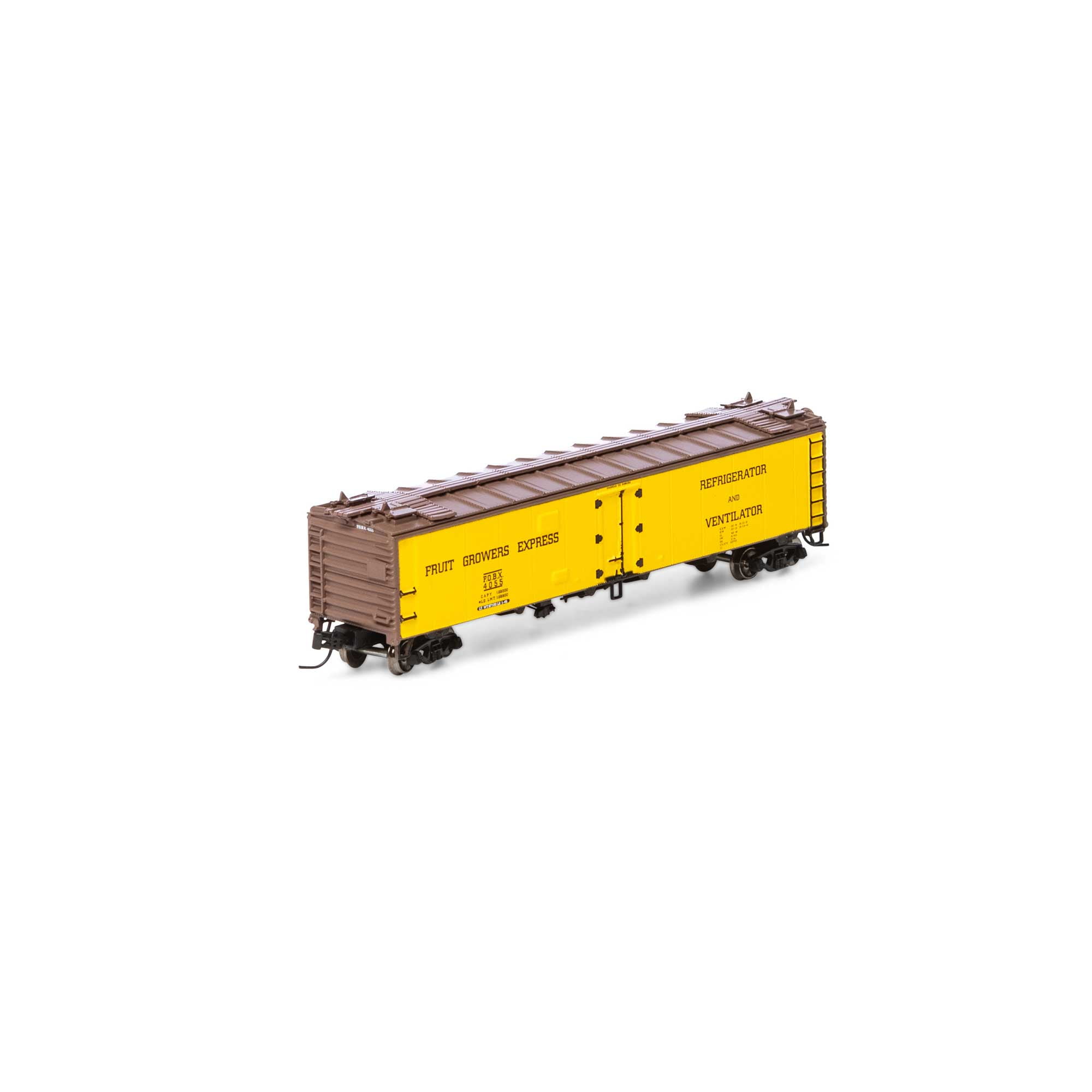 Athearn N 50' Ice Bunker Reefer FOBX #4055 ATH2377 N Rolling Stock ...