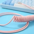 WE-POLUJ Mechanical Keyboards Coiled Cable Wire Type C USB Port ...
