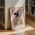 Affixzi Dragon Print with Dragons Quote for Fantasy Book Readers - Pink ...