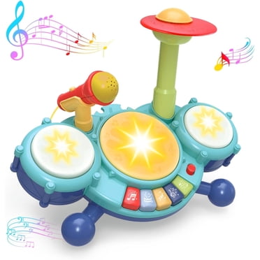 Disney Frozen 2 Elsa Musical Toy Drum Kit Set with 3 Drums, 1 Cymbal, 2 ...