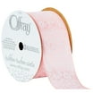 Offray Ribbon, Pink 1 1/2 inch Wired Edge Sheer Sheer Ribbon, 9 feet ...
