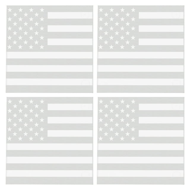 American Flag 3.5" Etched Glass Coasters by DCM Solutions (Inverted Etch, 4 count) - Walmart.com