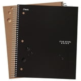 Five Star Spiral Notebook with Pockets, 5-Subject, College Ruled, 200 ...