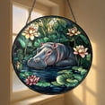 Fantasy Hippo Stained Glass Acrylic Window Decor – Handmade Hanging Art ...