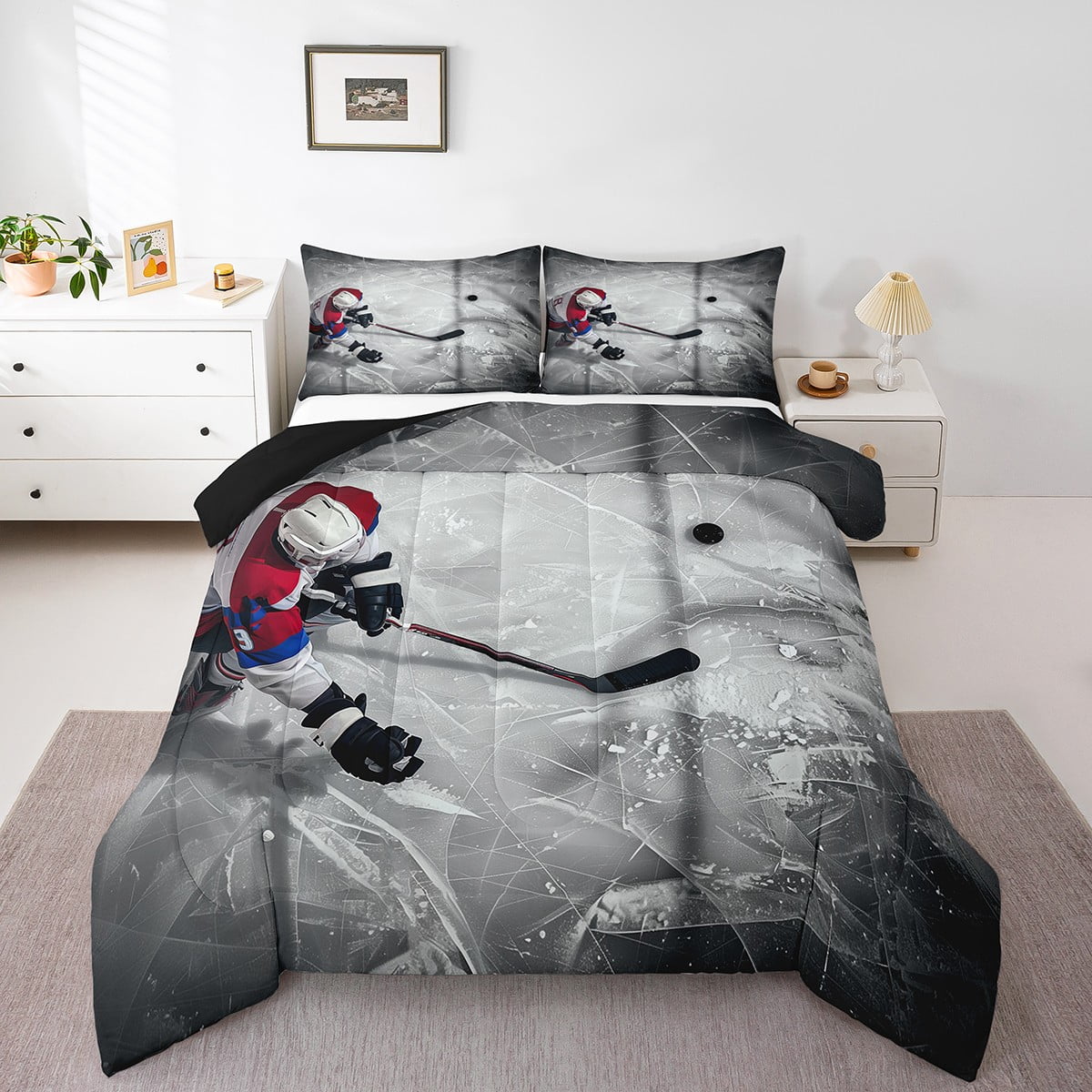 Click here for Erosebridal Teens Ice Hockey Comforter Sets Full S... prices