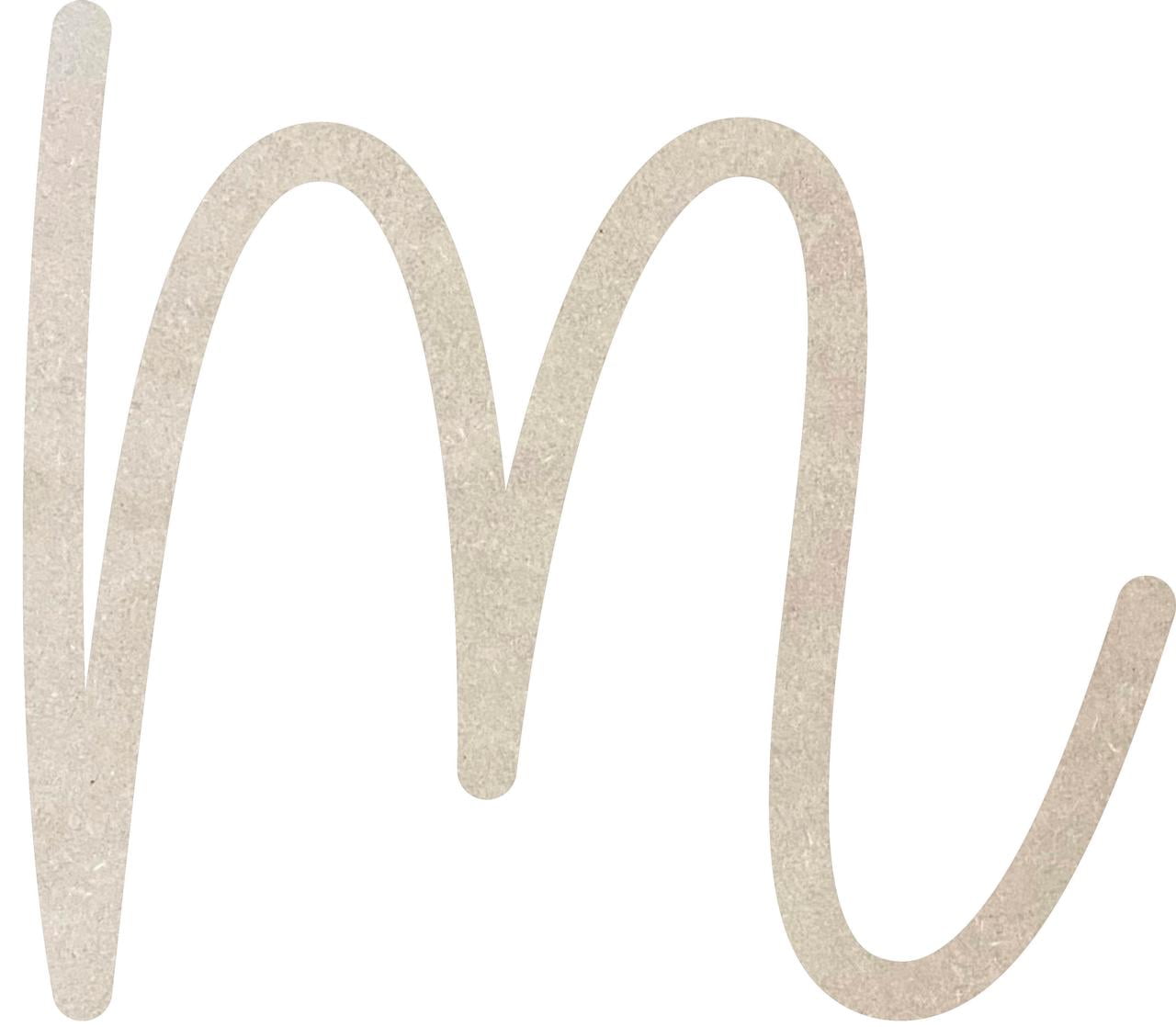 MDF Wall Letters, Unfinished 4'' Baleno Font M, Alphabet DIY Kids ...