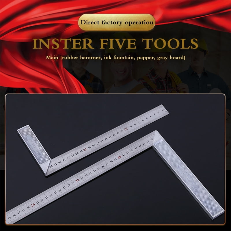 Machinist Ruler 2-Pack L-Shaped Rulers - Stainless Steel Right Angle ...