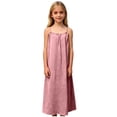 Girl's Sleeveless Dress Open Back Loose Casual Sundress with Spaghetti ...